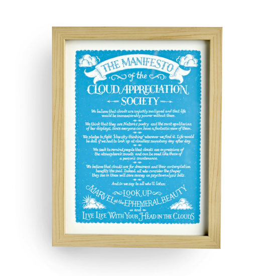 The Cloud Appreciation Society Manifesto – Small, Framed - Cloud ...