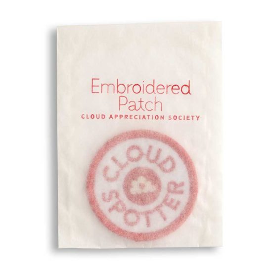 ‘Cloudspotter’ Embroidered Patch (red) - Cloud Appreciation Society