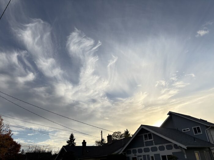 Cirrus and Cirrostratus spotted over Seattle, Washington, US