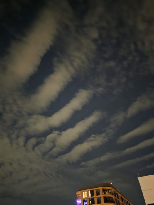 Altocumulus undulatus spotted at night over Atlanta, Georgia…
